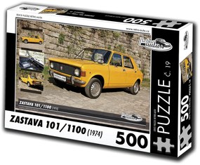 Retro-auta puzzle č. 19 zastava 101,1100 (1974) 500 dílků