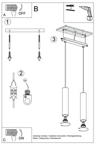 Sollux SL.1485 - Lustr na lanku LAGOS 2xGU10/10W/230V zelená