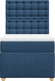 Box spring postel s matrací modrá 90x190 cm textil 3293455