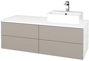 Dřevojas Koupelnová skříňka MODULE SZZ4 120 Varianta: N01 Bílá lesk / N08 Cosmo / Pravé