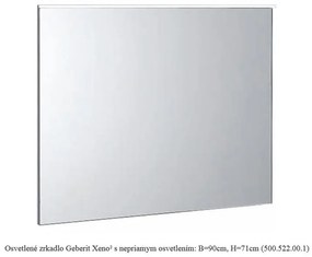 Geberit Xeno 2 - Zrcadlo 900x710 mm s LED osvětlením a vyhříváním 500.522.00.1