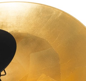 Industriální stojací lampa černá se zlatým vnitřkem 60 cm - Magnax