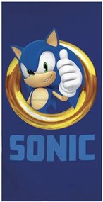 Bavlněná plážová osuška Ježek Sonic - 100% bavlna - 70 x 140 cm