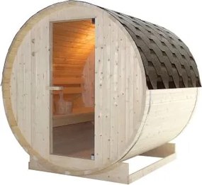 RAKOUSKÝ produkt - Venkovní sudová sauna TROMSÖ L pro 4 osoby 194,8 x 180 x 191,5 cm ( F50180 )