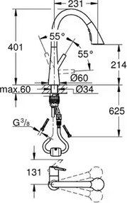 Grohe - Dřezová baterie s výsuvnou sprškou, supersteel