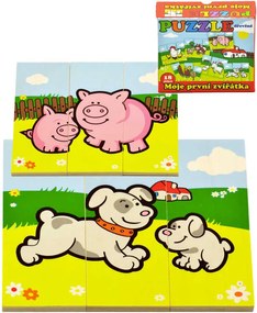 _Ostatní 1_ DŘEVO Puzzle 18 ks ZVÍŘÁTKA *DŘEVĚNÉ HRAČKY* 26136