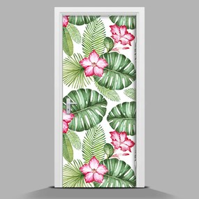 Wallmuralia Nálepka na dveře Havajský vzor 75x205