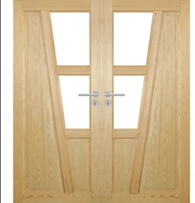 Archo - Dvoukřídlé dřevěné dveře dýhované z borovice Takoma 105558
