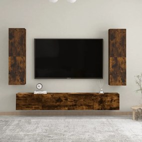 vidaXL TV stolky 2 ks 30,5x30x110 cm kompozitní dřevo [826681] Barva: šedá sonoma