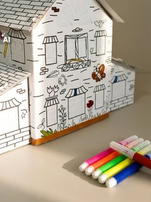 Sinsay - DIY sada na sestavení a vybarvení domečku - vícebarevná