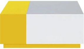 Meblar Konferenční stolek Mobi MO16 Barva: bílý lux + žlutá