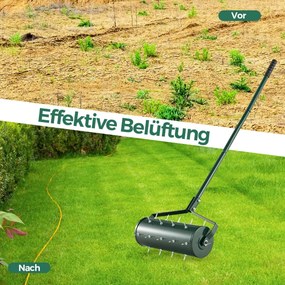 Costway Ruční válec na provzdušňování trávníku válec na trávník s rukojetí