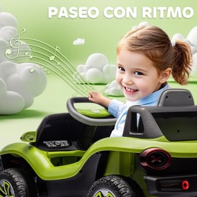 AIYAPLAY elektrické dětské auto pro děti od 3 let Volkswagen E-Buggy 12V s dálkovým ovládáním 2,4 GHz, odpružená zelená kola