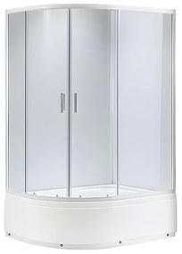 BPS-koupelny Asymetrický sprchový kout MAJA WH L 115x85 cm levý, bílý/transparent v setu s hlubokou sprchovou vaničkou