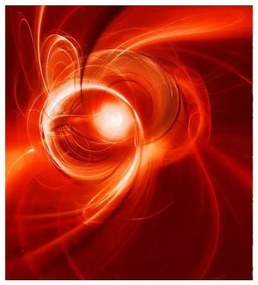 DIMEX | Vliesová fototapeta na zeď Červený abstrakt MS-3-0287 | 225 x 250 cm | červená, oranžová