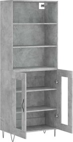 Skříň highboard betonově šedá 69,5x34x180 cm kompozitní dřevo 3189313