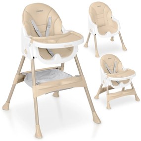 Ricokids béžová židle na krmení pro děti