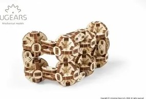 Ugears 3D dřevěné mechanické puzzle Kostka Flexi / od 14 let / 144 díl