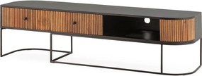 TV stolek z mangového dřeva v přírodní barvě 160x45x40 cm Curve – MOME