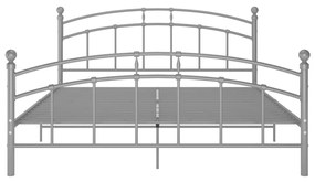 Rám postele šedý kov 140 x 200 cm,  324978