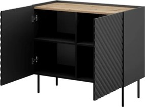 Komoda Onda 2D černá/dub artisan