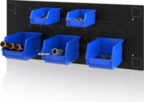 Perforovaná deska na nádoby zadní černá, 834x342x10 mm: příslušenství k MEGAN