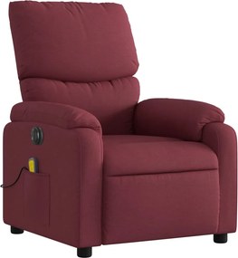 Elektrické masážní polohovací křeslo vínové textil 3204815