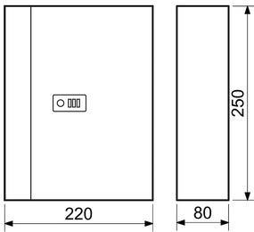 Ocelová skříň na klíče s kódovým zámkem RICHTER TS.28.SED