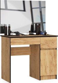 Toaletní stolek se zrcadlem P-2/SL pravá - dub craft