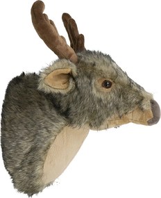 Nástěnná plyšová dekorace hlava jelen Cuddly Deer - 44*30*34cm