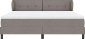 Postel s boxspringem s čelo Taupe 180 x 200 cm textil 3340042