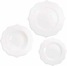 Jídelní sada 18 ks z kostního porcelánu pro 6 osob Queen – Brandani