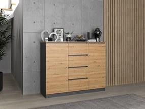 TPS Komoda 2D4S 120 cm, antracit / artisan