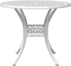 3dílný bistro set bílý litý hliník 3216332