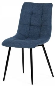 Jídelní židle modrá látka černé kovové nohy DCL-193 BLUE2