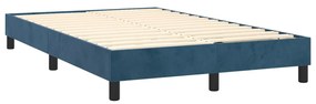 Box spring postel s matrací tmavě modrá 120 x 200 cm samet,  3144325