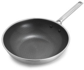 GreenPan Nerezová wok pánev s hybridním keramickým nepřilnavým povrchem Thermobond, kolekce Apex, 28 cm CC010199-001