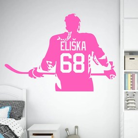Živá Zeď Samolepka na zeď Hokejistka se jménem Barva: černá