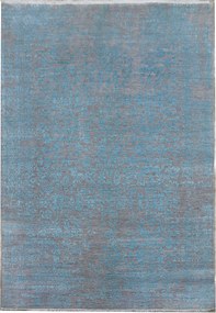 Ručne viazaný kusový koberec Diamond DC-JK 1 Silver / light blue, 245x305, modrá, chodba / predsieň, Diamond Carpets India
