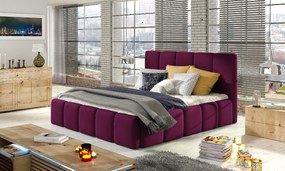 Eltap Čalouněná postel Edvige s úložným prostorem Materiál a barva potahu: Mat Velvet 68 - tmavě fialová, Rozměry (cm): 140x200