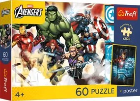 TREFL Puzzle Premium Plus Kids Avengers: Společně jsme silnější / 60 d