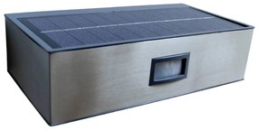 Solární venkovní nástěnné LED svítidlo Brick/čidlo