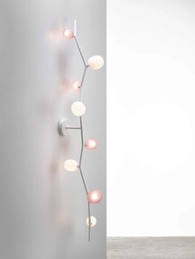 Brokis Luxusní nástěnné svítidlo Ivy PC1223 Wall 8, 197,7 cm Barva skla: Šedá kouřová - transparentní sklo, Stmívání: dotykové stmívání (CEDV2871)