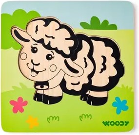 Woody Puzzle Baby - ovečka / od 12 měsíců