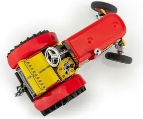 Kovap Traktor Zetor červená / plech - plastové disky / 1:25 / od 5 let