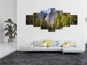 Obraz - Pod Yosemite skálou (210x100 cm)