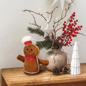 Vánoční dekorace perník s čepicí 16 cm