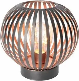 Solight WO3102 kovová kulatá lucerna se žárovkou s micro LED měděná /