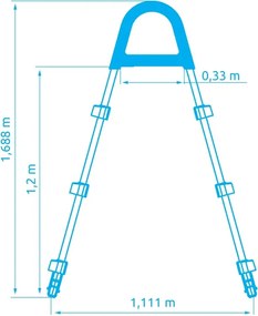 Marimex | Schůdky k bazénům - výška stěny do 1,22 m - šedé | 10950036