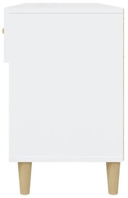 Botník bílý s vysokým leskem 102x35x55 cm kompozitní dřevo - Default Title